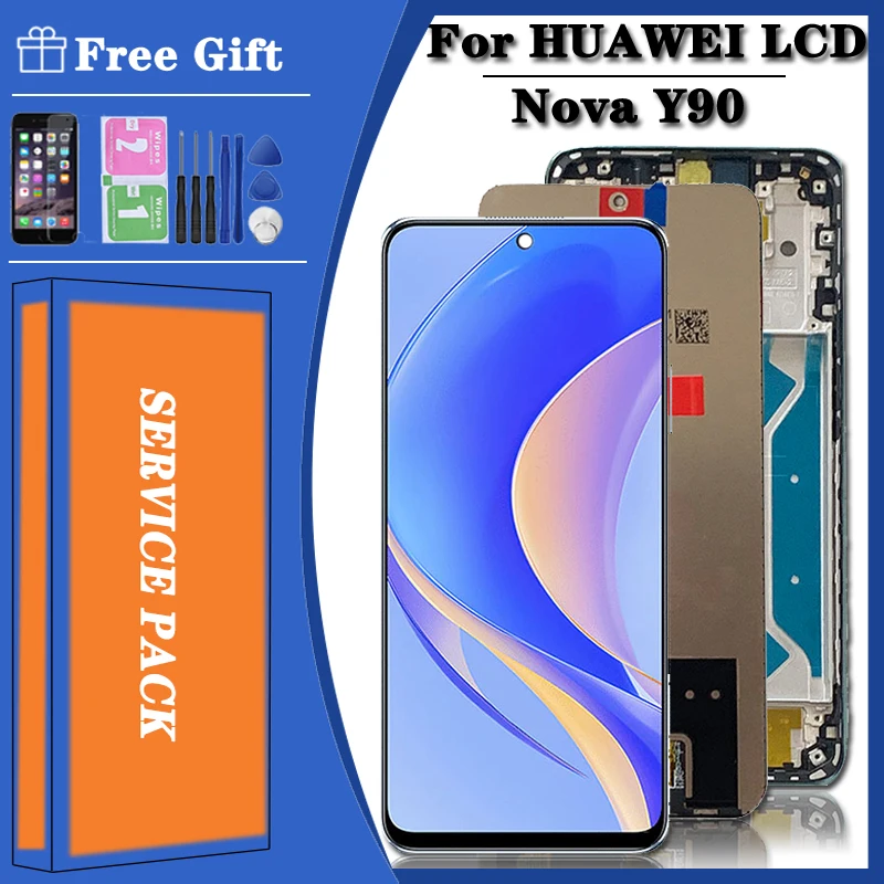 Original Y 90 LCD Für Huawei Nova Y90 CTR LX2 Screen Display LCD + Touch Panel Digitizer Rahmen ...