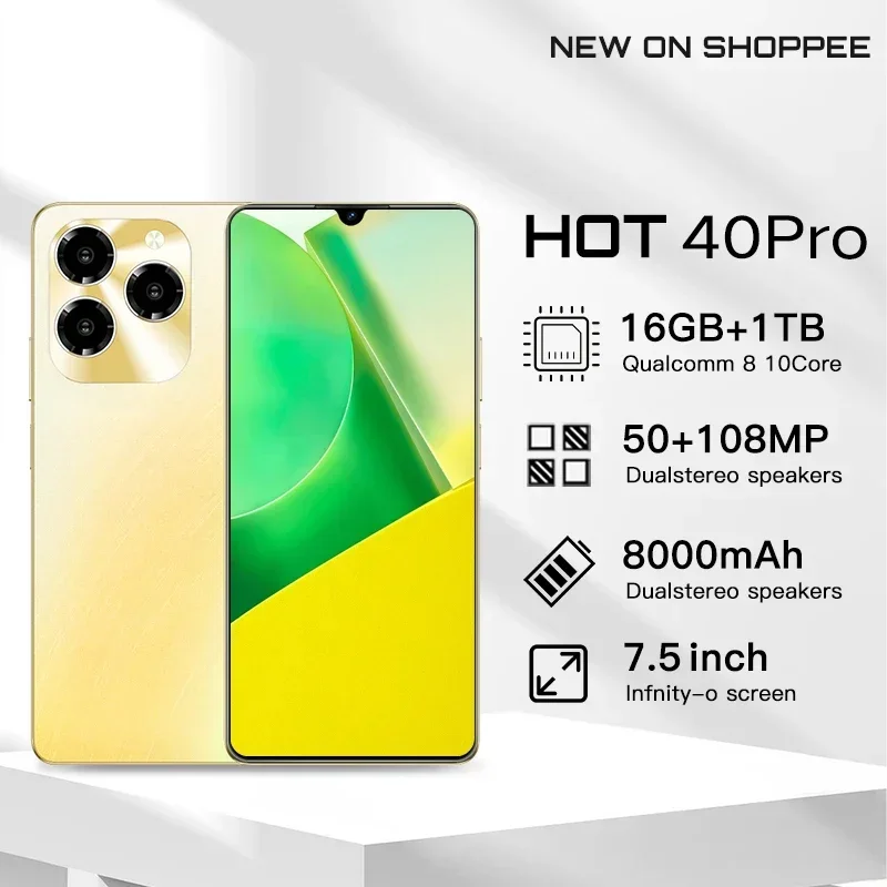 Tel-fono-Inteligente-40-Pro-7-5-HD-Android-desbloqueado-4G-5G-Tarjeta ...