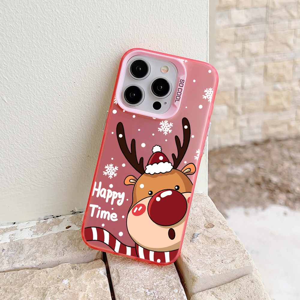Festive Christmas Elk & Santa Claus Matte Phone Case Cover for Honor 70 ...