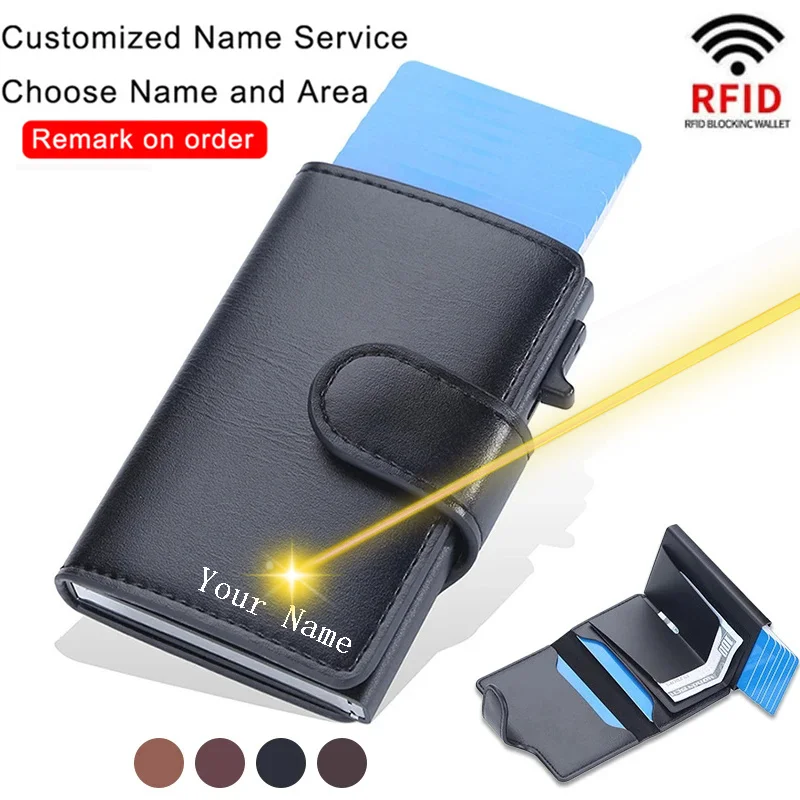 Customized-Name-Rfid-Credit-Card-Holder-Wallets-Men-Woman-Gift-Magic ...