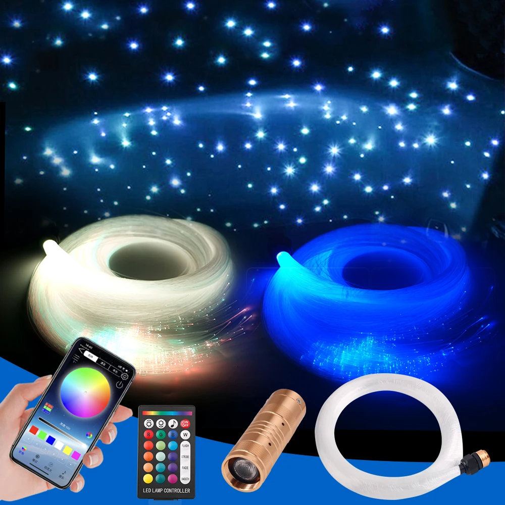Mini Machine 16W Twinkle RGBW Car Star Sky Light RGB LED Roof Fiber ...