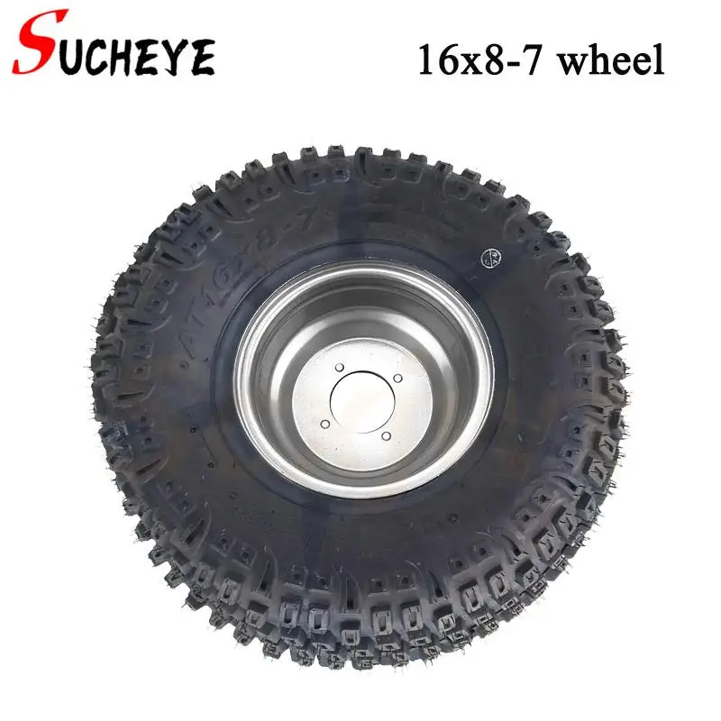 16X8-7 Kart Auto Parts 7 Zoll ATV-Reifen mit Radnabe 16X8.00-7 16 * 8-7 ...