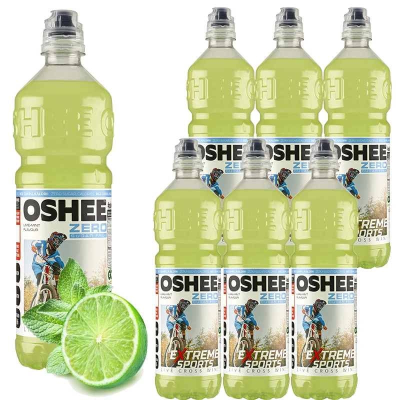 Oshee Zero Non-carbonated drink with a lime-mint flavor 0.75L X 6 ...