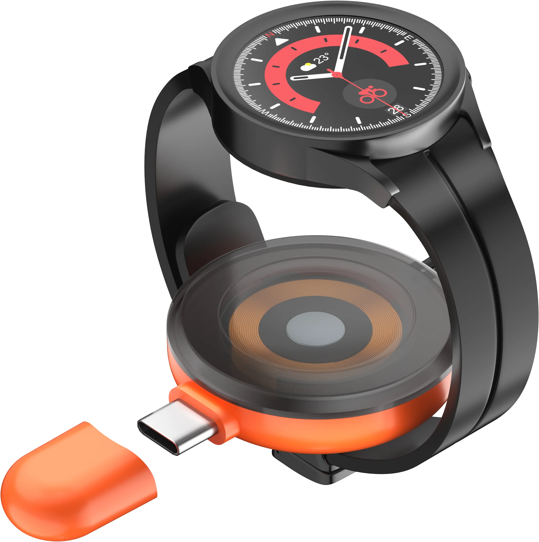 USB C Portable Charger for Samsung Watch 6 5 Pro 3 4 Classic, Wireless ...