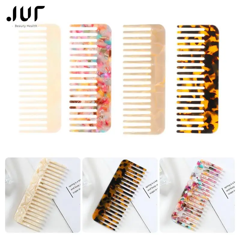 HOT-Wide-Large-Tooth-Pocket-Hair-Comb-Cellulose-Acetate-Detangling ...
