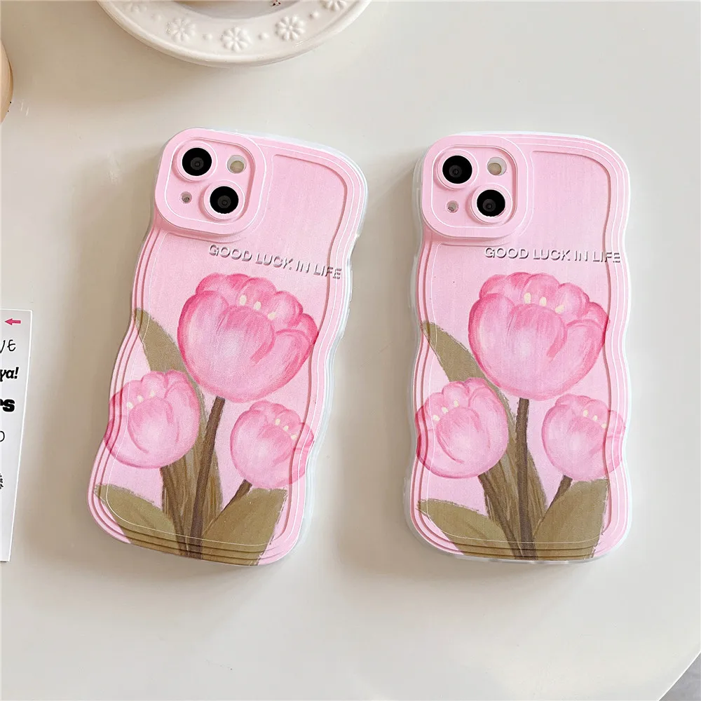 Wavy-Capa-Tulips-Flower-INS-Phone-Case-For-Huawei-P30-Lite-P20-Lite ...