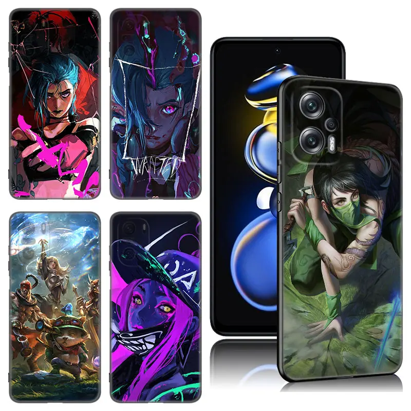 Funda-de-silicona-negra-para-tel-fono-m-vil-carcasa-de-juego-de-League ...