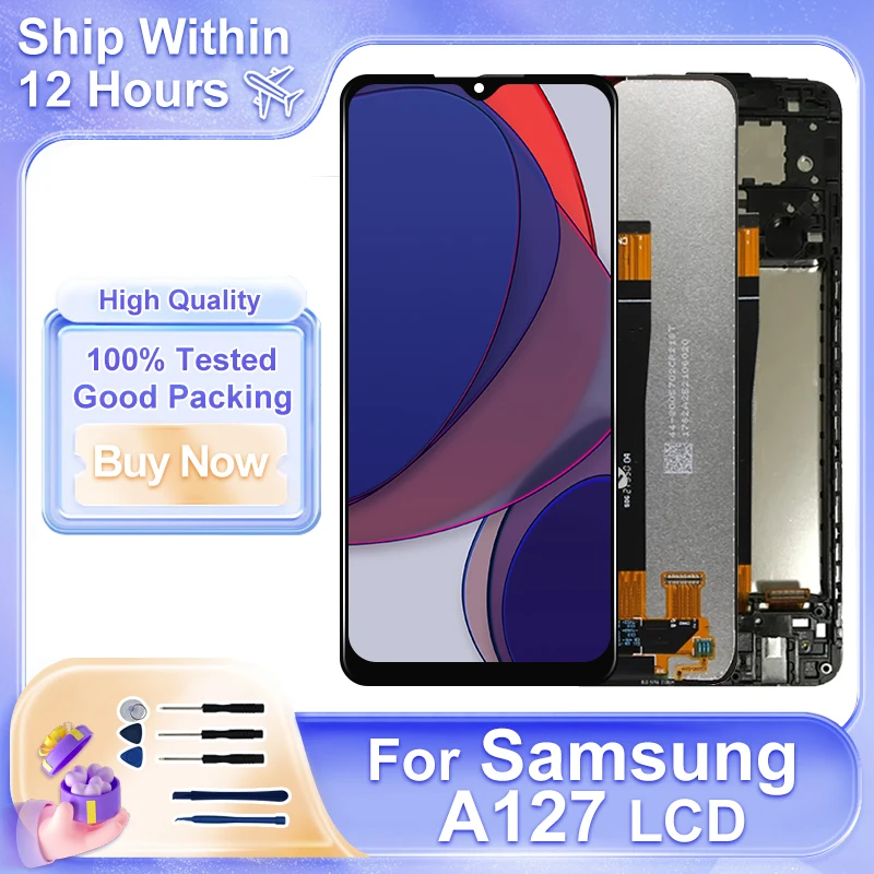 Pantalla-LCD-para-Samsung-Galaxy-A12-Nacho-A127-montaje-de-digitalizador-con-pantalla-t-ctil ...