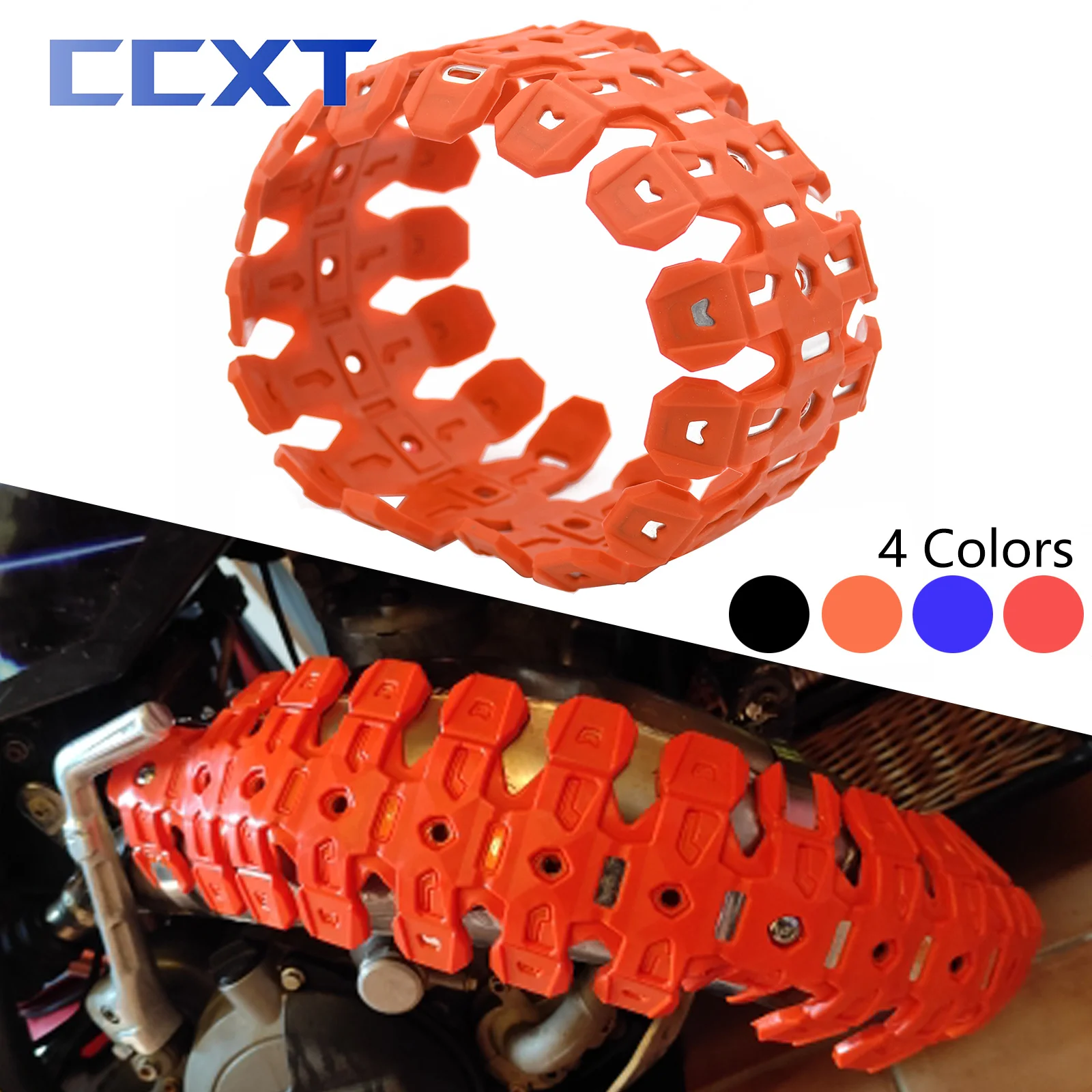 Motorcycle-60CM-Exhaust-Shield-Muffler-Pipe-Protector-Cover-Heat-Shield ...