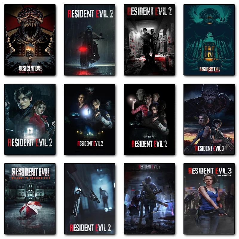 Videojuego-RR-Resident-Leon-Kennedy-Evil-1-2-3-impresiones-de-carteles ...