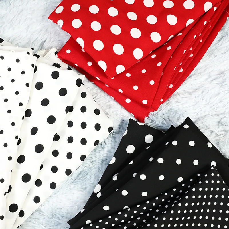 Polka-Dot-Fabric-By-The-Meter-for-Clothes-Dresses-Shirts-Sewing ...