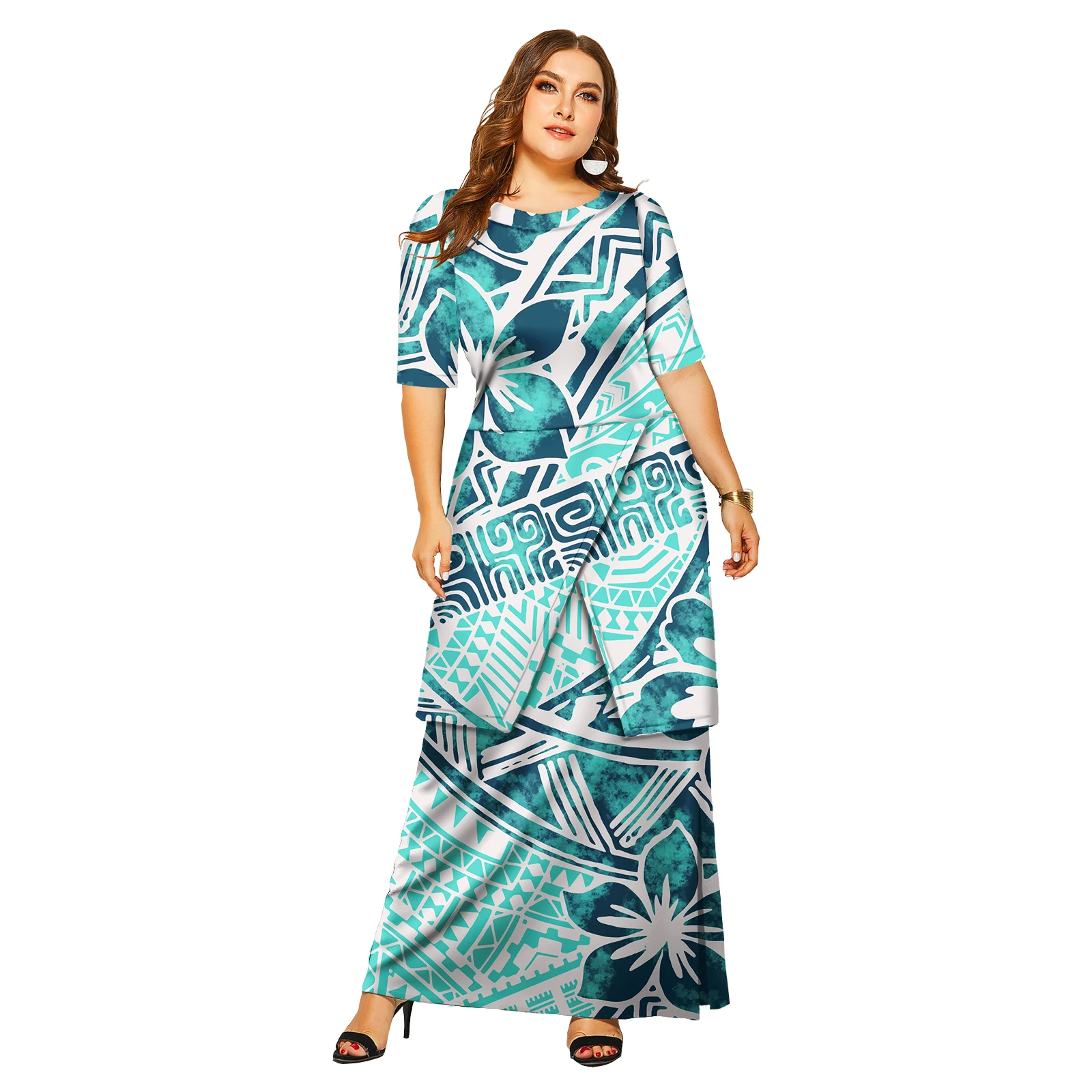 Ladies Plus Size Women's Sets Samoa Puletasi Polynesian Tribal Tonga ...