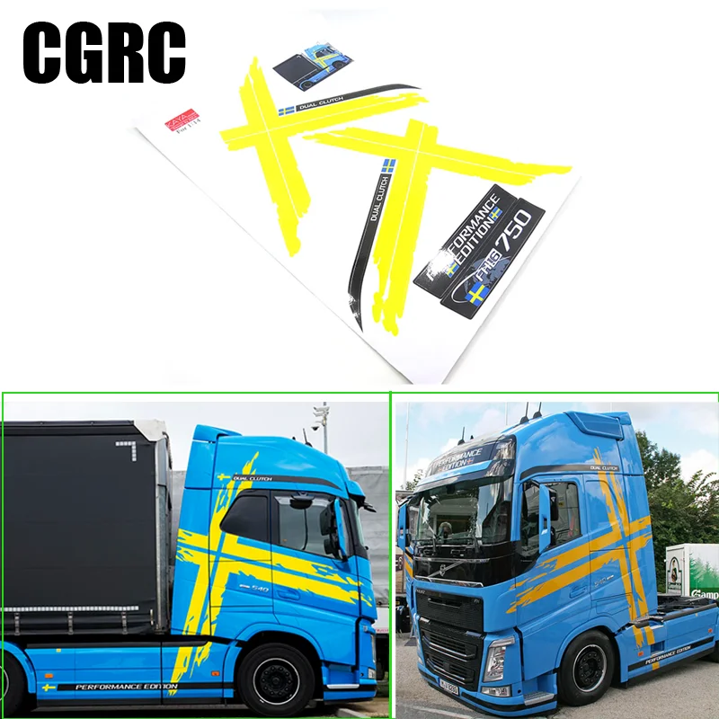 Model-Sticker-Swedish-Flag-Decorate-for-1-14-Tamiya-RC-Truck-Trailer ...