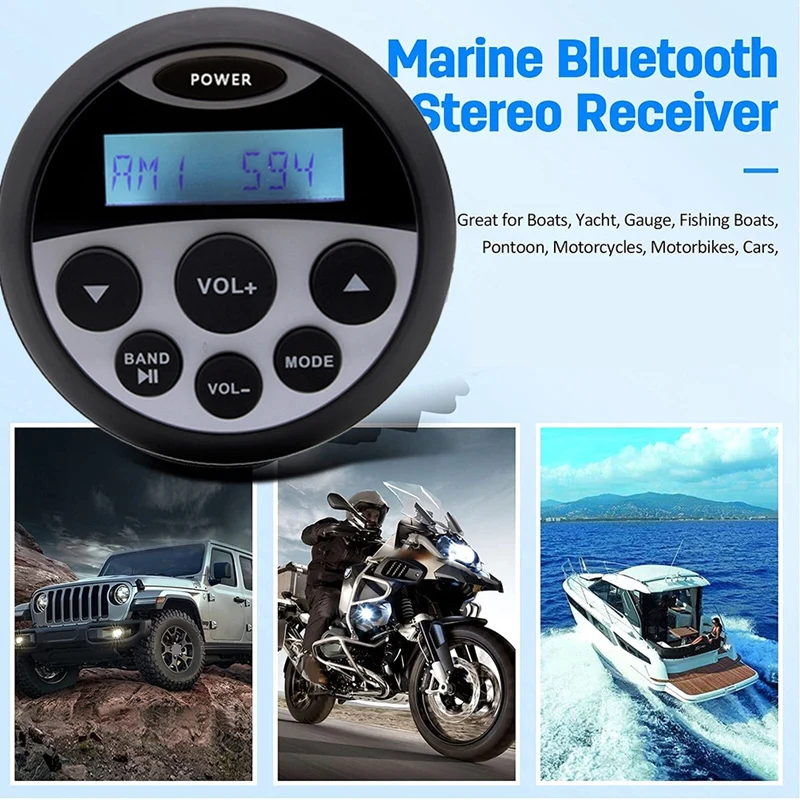 Outdoor-ATV-Bluetooth-Radio-Boat-Auto-Media-FM-AM-Receiver-For-Yacht ...