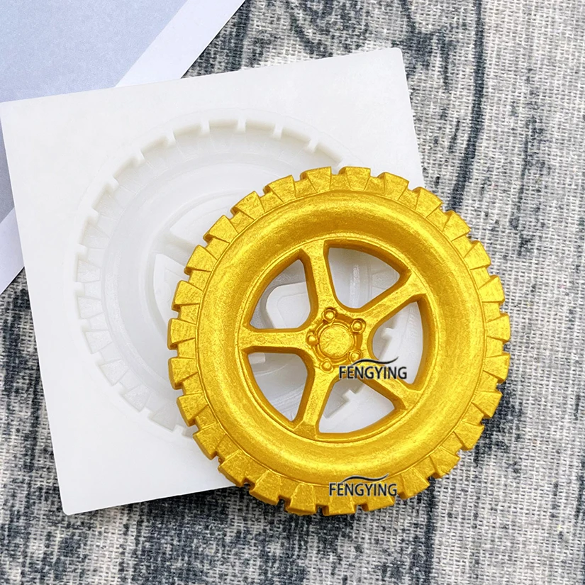 Tyre Wheel Silicone Mold Sugarcraft Cupcake Baking Mold Fondant Cake ...