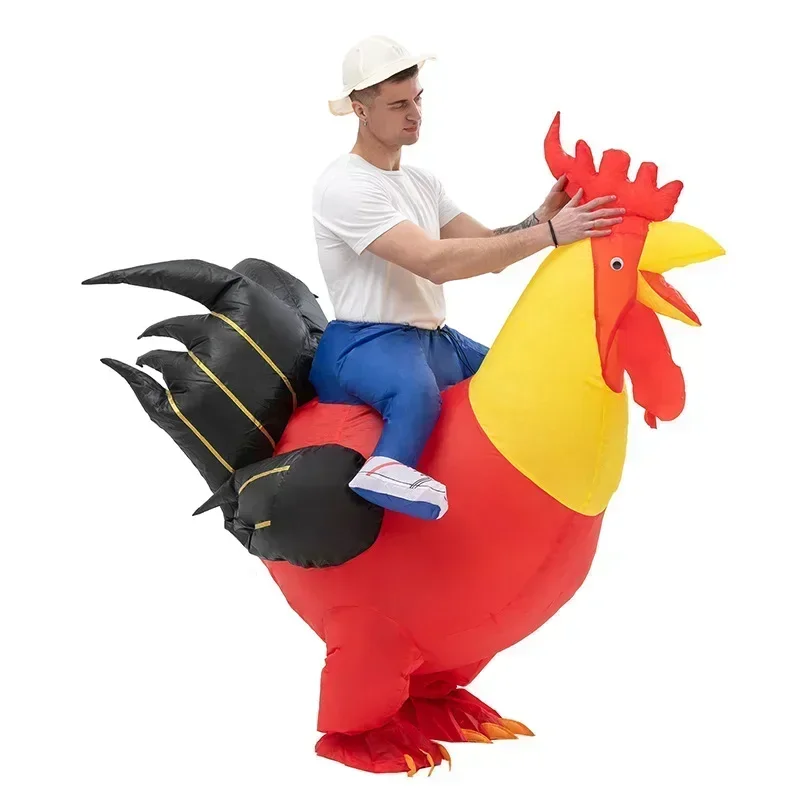 New Arrival Colorful Inflatable Rooster Costume Halloween Makeup Dance ...