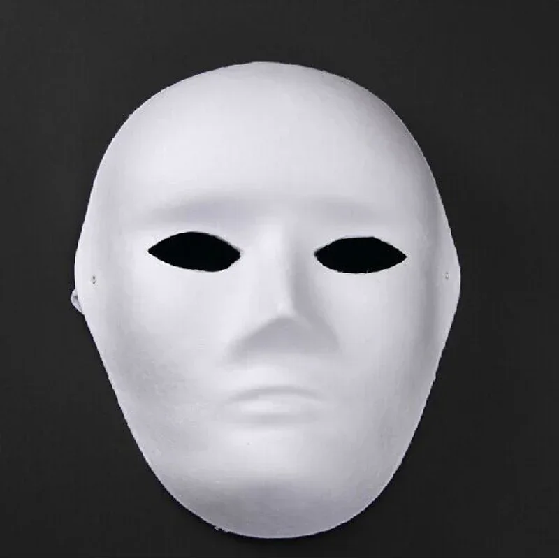 50pcs-Unpainted-White-Blank-Face-Masquerade-Mask-Women-Men-Cosplay ...