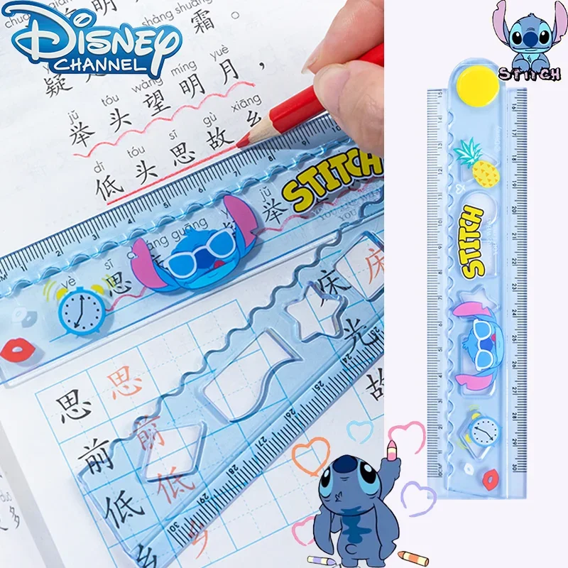 New-30cm-Disney-Stitch-Rulers-Cartoon-Multifunctional-Ruler-for-Drawing ...
