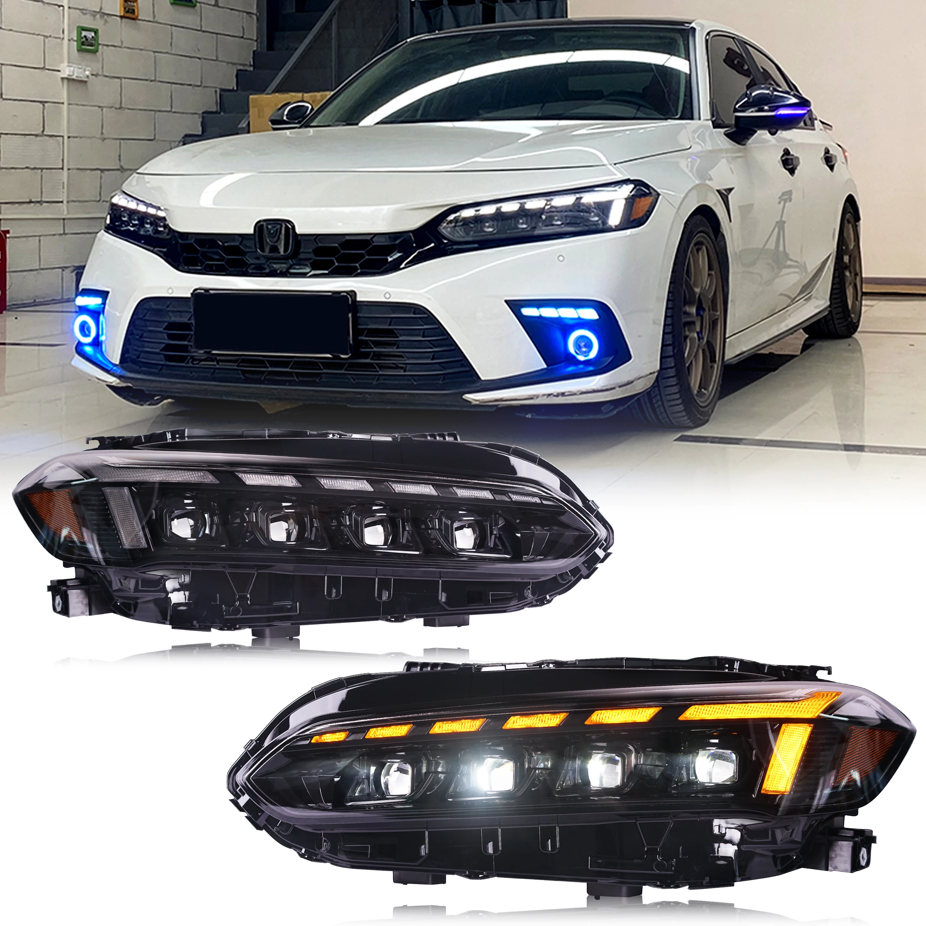 LED-Headlights-for-Honda-Civic-11th-GEN-2022-2023-2024-FE2-Sedan-Start ...