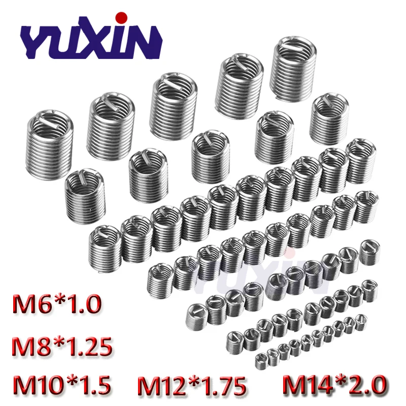 M8-M14-Stainless-Steel-304-Wire-Thread-Insert-Screw-Sleeve-Bushing-Helicoil-Wire-Thread-Repair ...