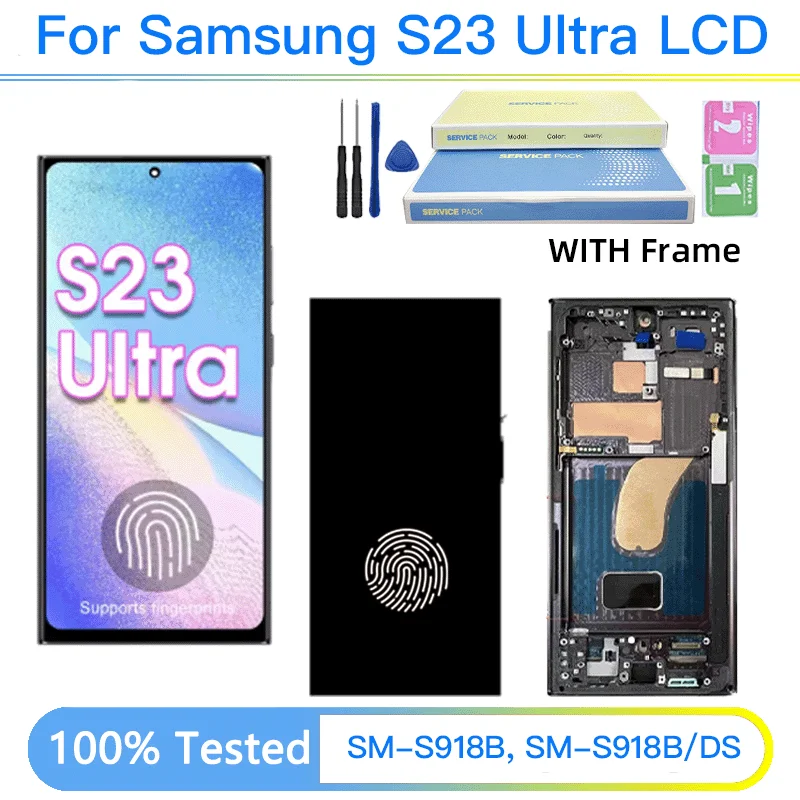 S23Ultra Display Screen For Samsung S23 Ultra 5G LCD Display Touch ...