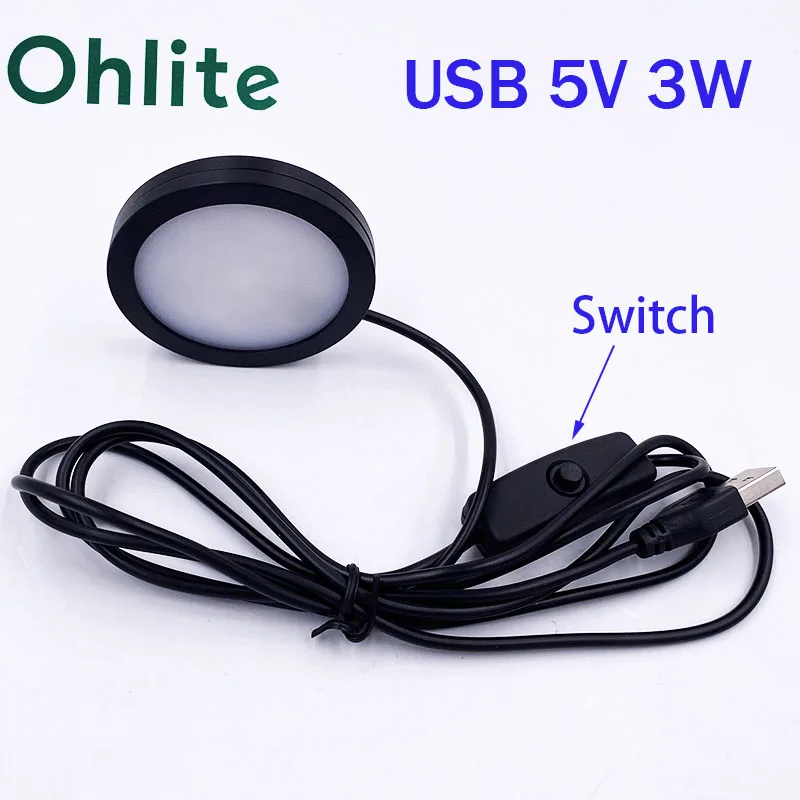 Slim 3w Spotlight Ultra-thin Led Cabinet Mini Spot Light Usb 5v Jewelry ...