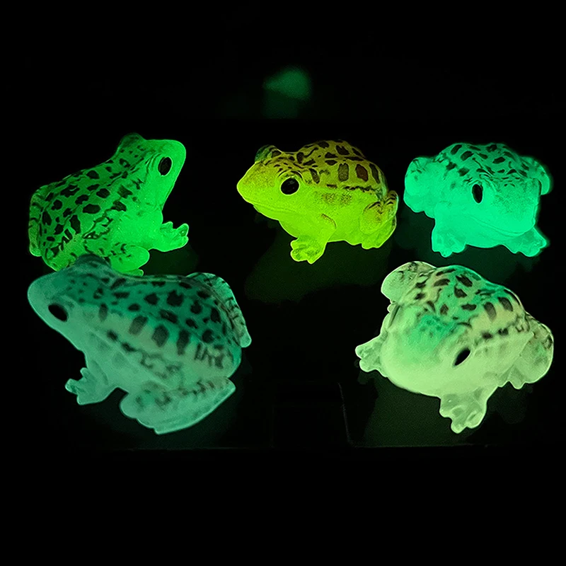 5pcs-lot-Luminous-Frog-Figurines-Landscape-Gifts-Resin-Miniature-Frogs ...