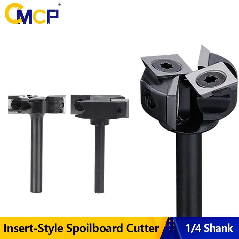 CMCP-CNC-Spoilboard-Surfacing-Router-Bit-1-4-Shank-Wood-Milling-Cutter ...