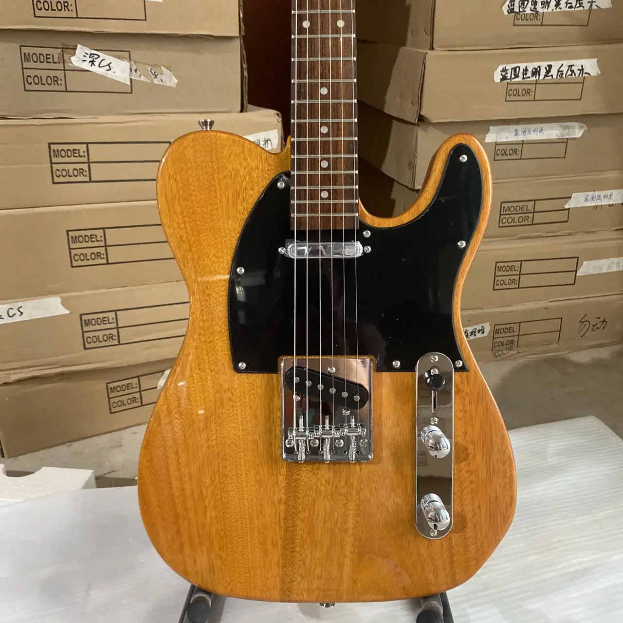 Tele-Electric-Guitar-Transparent-Yellow-Color-Solid-Body-Rosewood ...