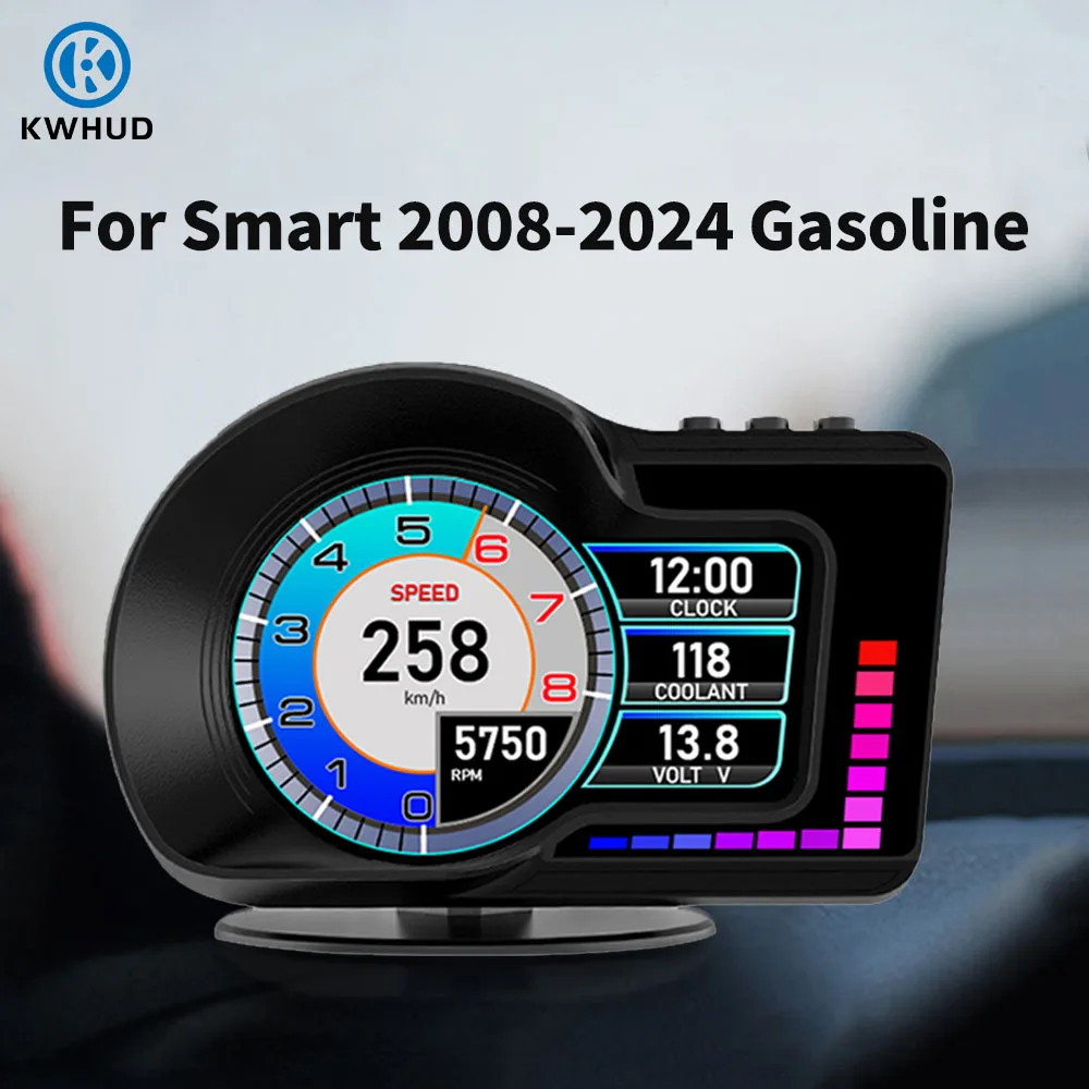 KWHUD HUD OBD2 Display On-board Computer Car GPS Speedometer RPM Turbo ...