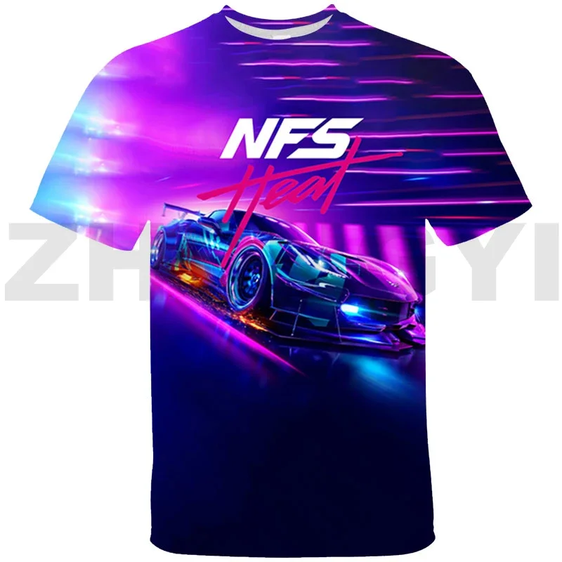 Camiseta-estampada-NFS-para-ni-os-y-ni-as-camisa-corta-informal-de ...