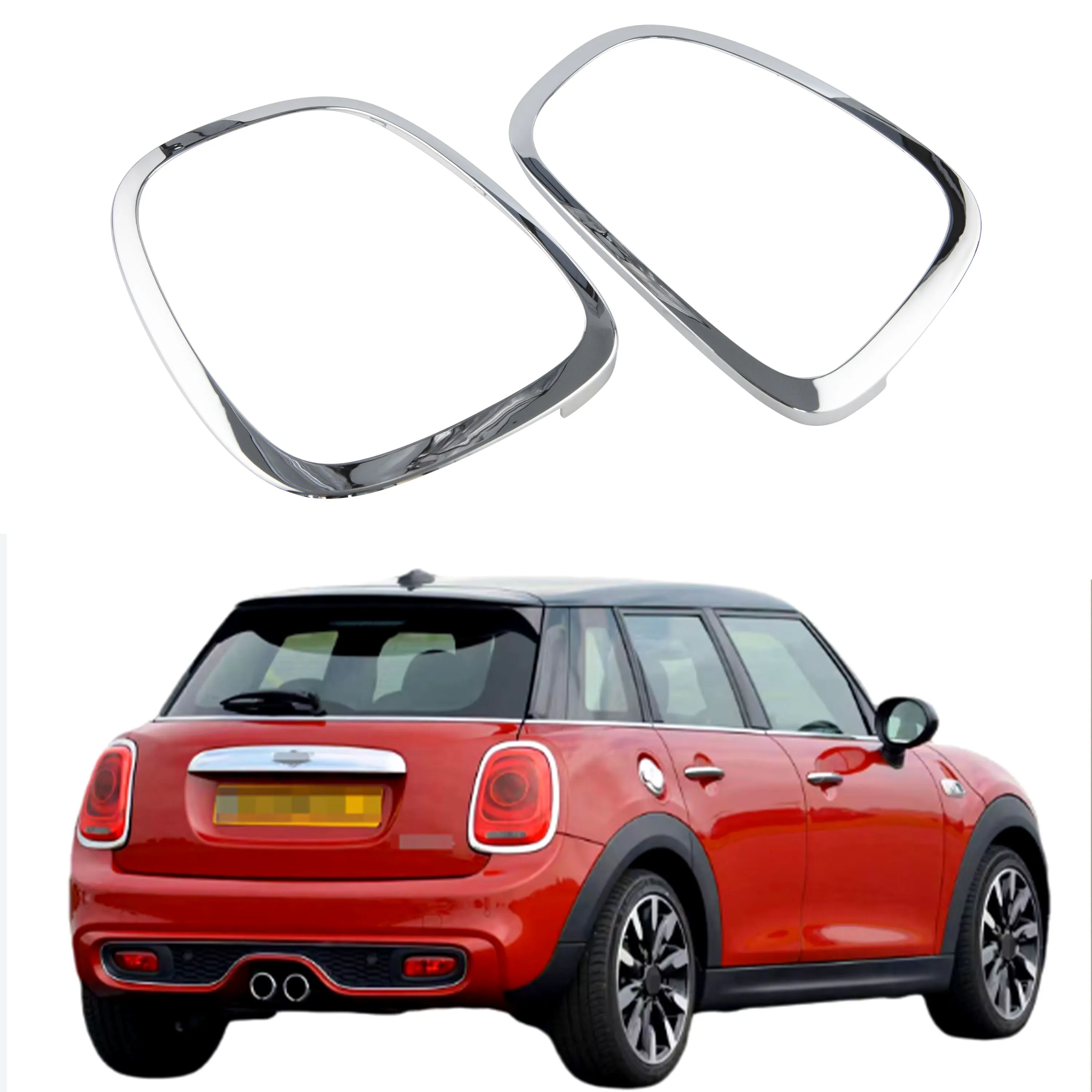 1 Pair Chrome Tail light Trim Ring Cover Decor Lamp Frame Styling For ...