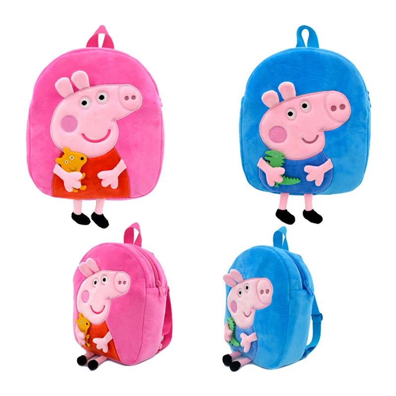 Peppa-Pig-Plush-Backpack-George-Kindergarten-Backpack-Cartoon-Bag-Girls ...