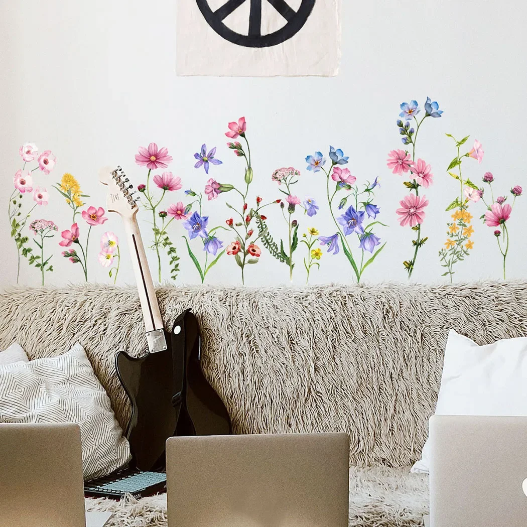 Calcomanías Decorativas de Pared con Diseño de Peonías, Atractivas ...