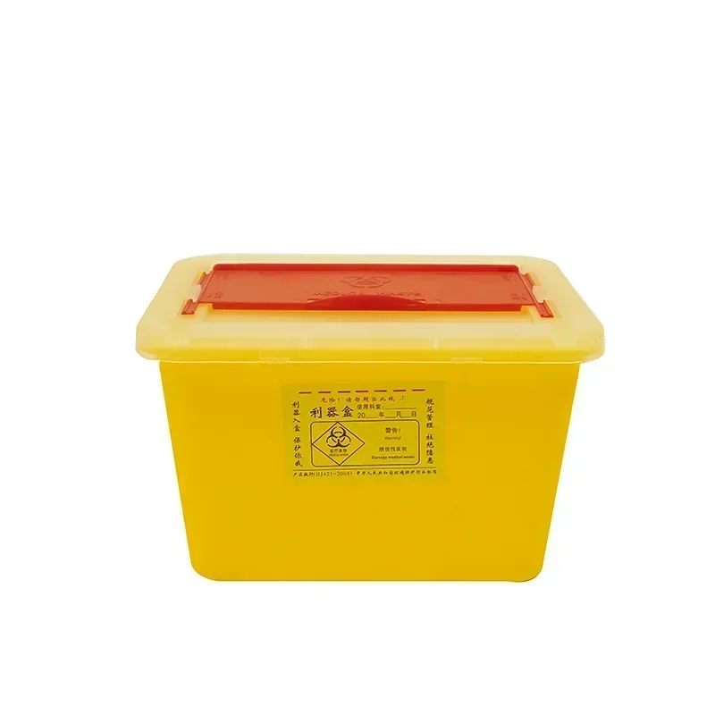 Disposal Plastic 1Pc Medical Sharps Container 5L Needle Waste Box For ...