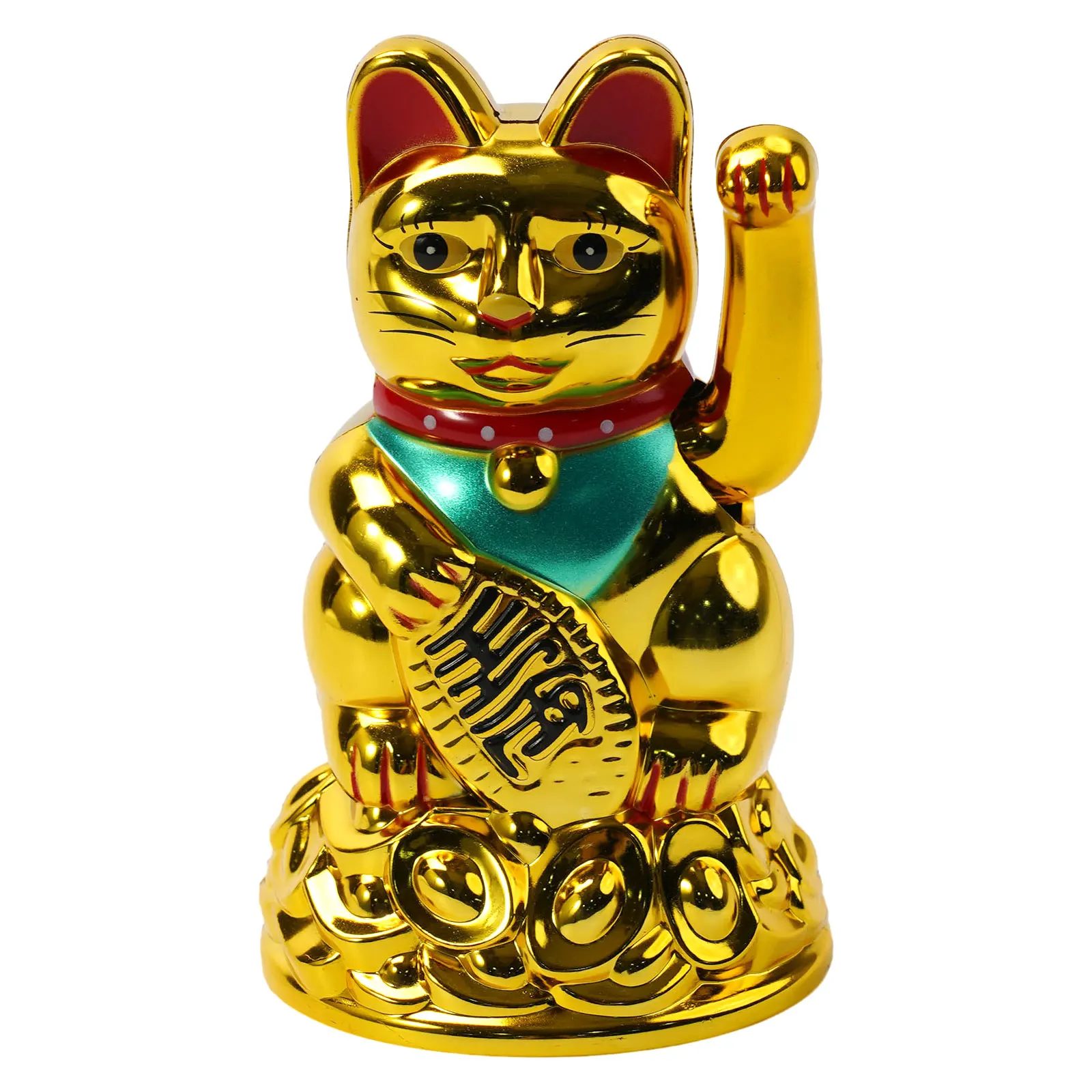 Chinese-Lucky-Waving-Cat-Beckoning-Maneki-Neko-Gold-Fortune-Feng-Shui-6 ...