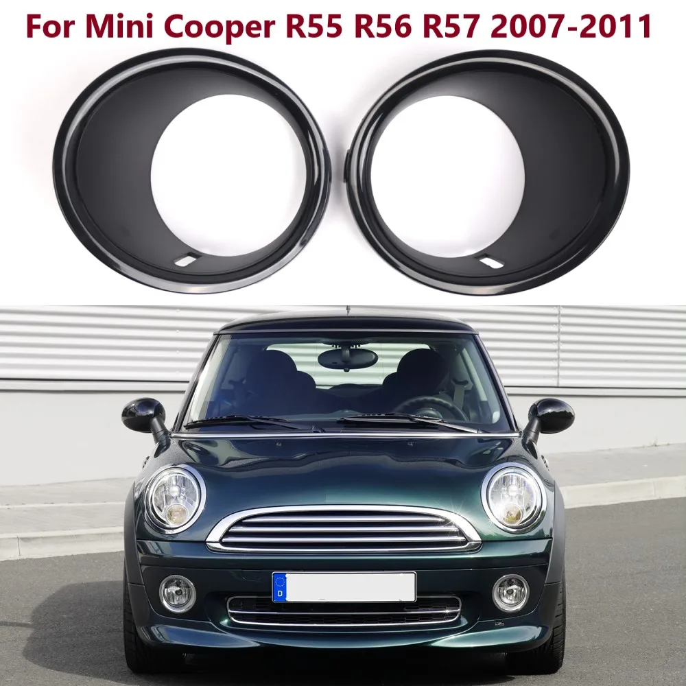 Left-Right-Car-Front-Fog-Light-Lamp-Black-Trim-Ring-Cover-For-BMW-Mini ...