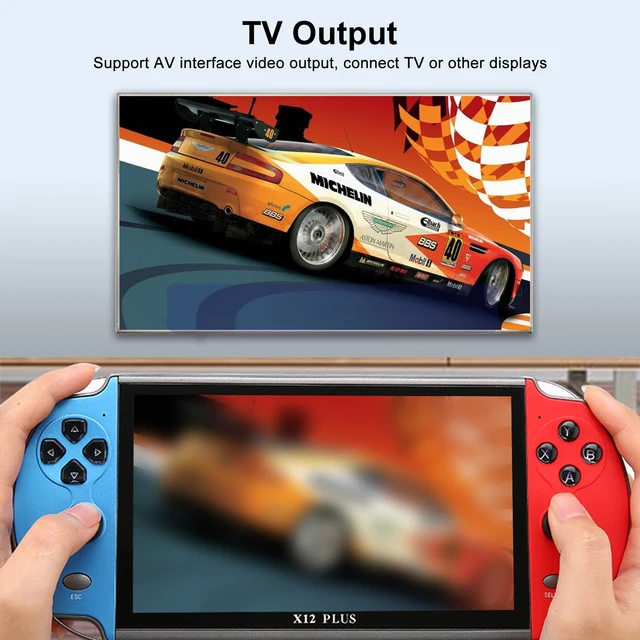 Handheld Game Console 7 Inch HD Screen Portable Audio Video Player ...