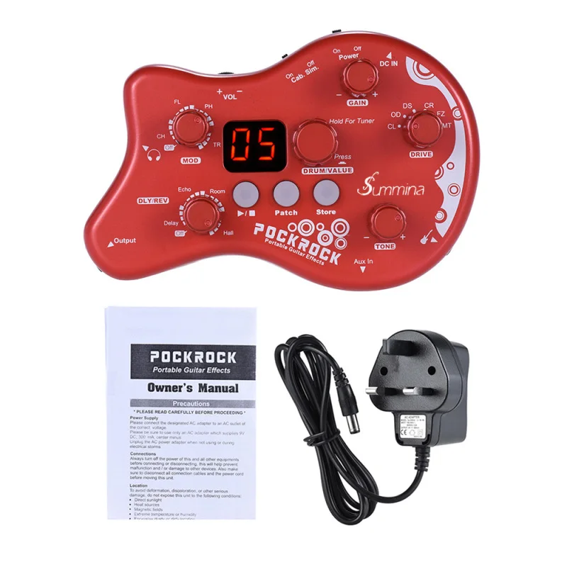 summina PockRock Portable Guitar Multi-effects Processor Effect Pedal ...