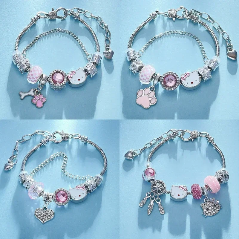 Sterling-Silver-Pandora-Pulseira-para-Crian-as-Sanrio-Ol-S-rie-Encantos ...