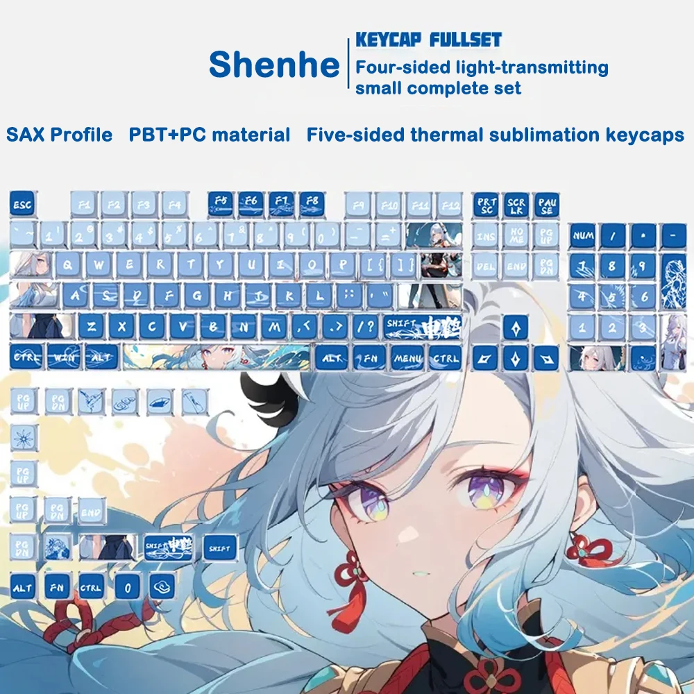 Genshin-Impact-Nahida-Klee-Shenhe-Keycaps-PBT-Dye-Subbed-Key-Caps-SAX ...