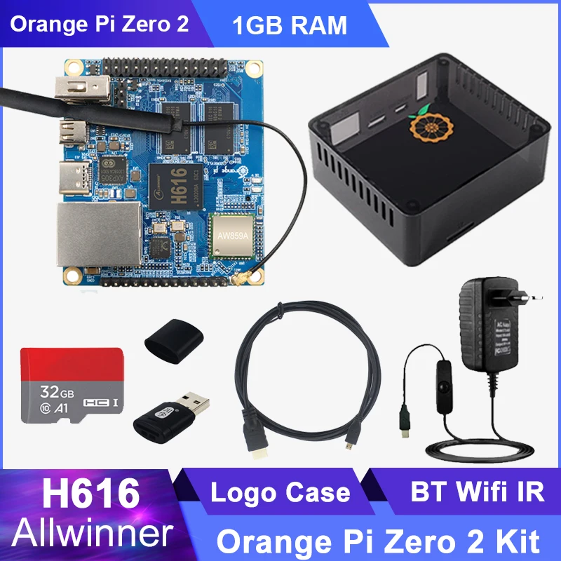 Orange-Pi-Zero-2-1GB-RAM-Allwinner-H616-Chip-BT-Wifi-IR-Receiver-Logo ...