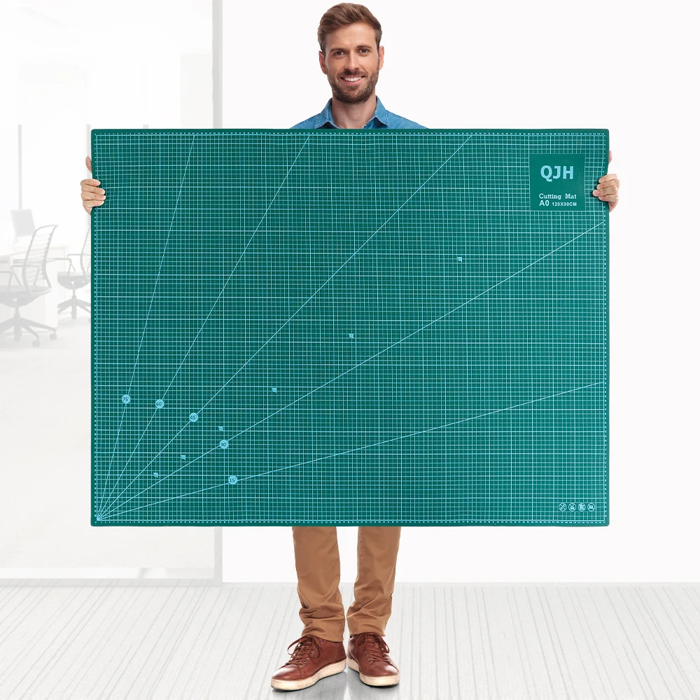 슈퍼 사이즈 A0- 47.24x35.43인치 녹색 자체 치유 커팅 보드 -1pc 양면 유용한 PVC 커팅 매트, DIY 공예 ...