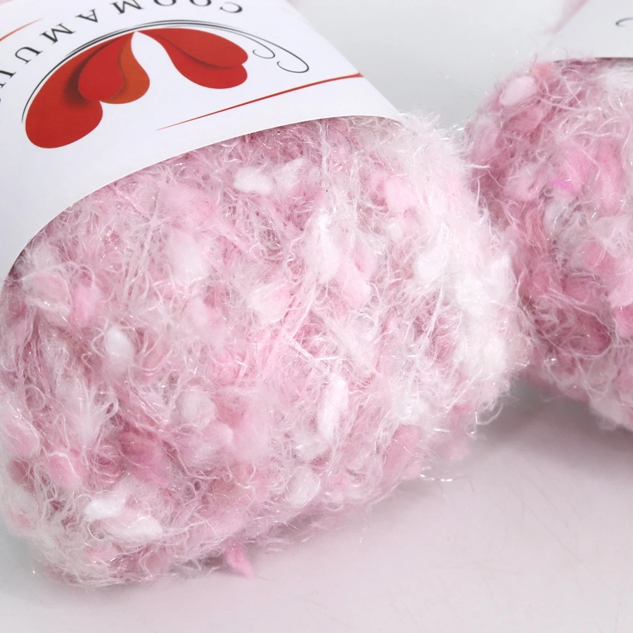 50G Soft Blend Fancy Bean Wool Yarn Multi-strand Mixed Yarn for Crochet ...