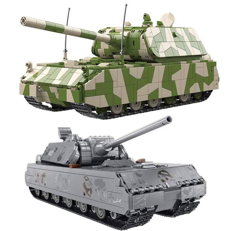 Military-Mouse-Heavy-Panzer-VIII-Maus-T28-Tiger-Panther-Tanks-Building ...