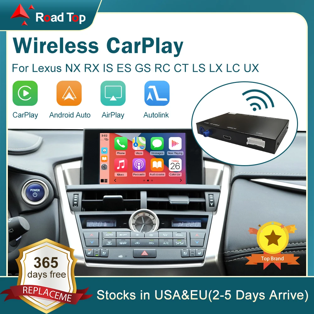 Wireless CarPlay for Lexus NX RX IS ES GS RC CT LS LX LC UX 2014-2019 ...