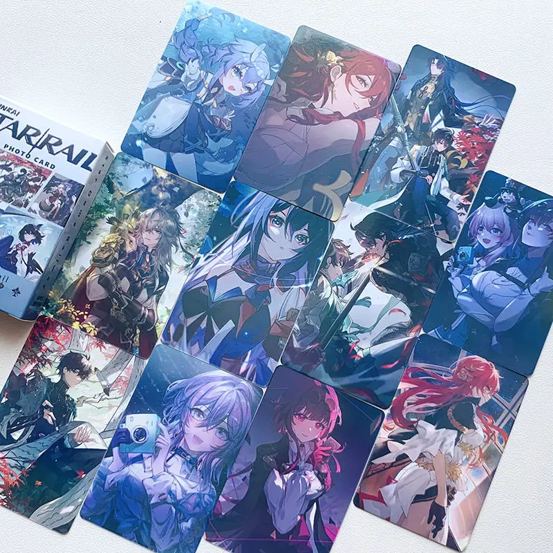 Honkai-Star-Rail-50PCS-Set-Decor-Laser-Lomo-Card-Photocard-HD-Double ...