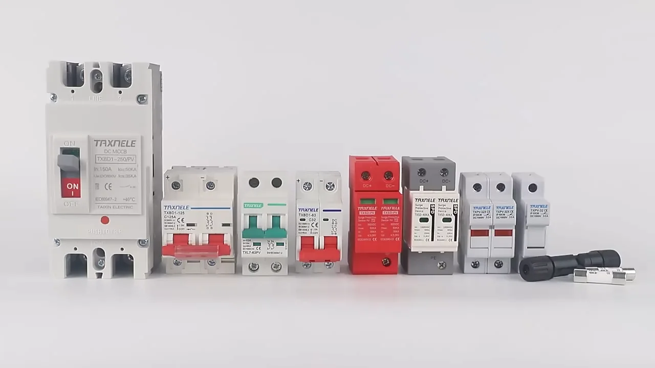 2P DC 1000V Solar Mini Circuit Breaker Battery Switch 6A 10A 16A 20A 25A 32A 40A 50A 63A DC MCB ...