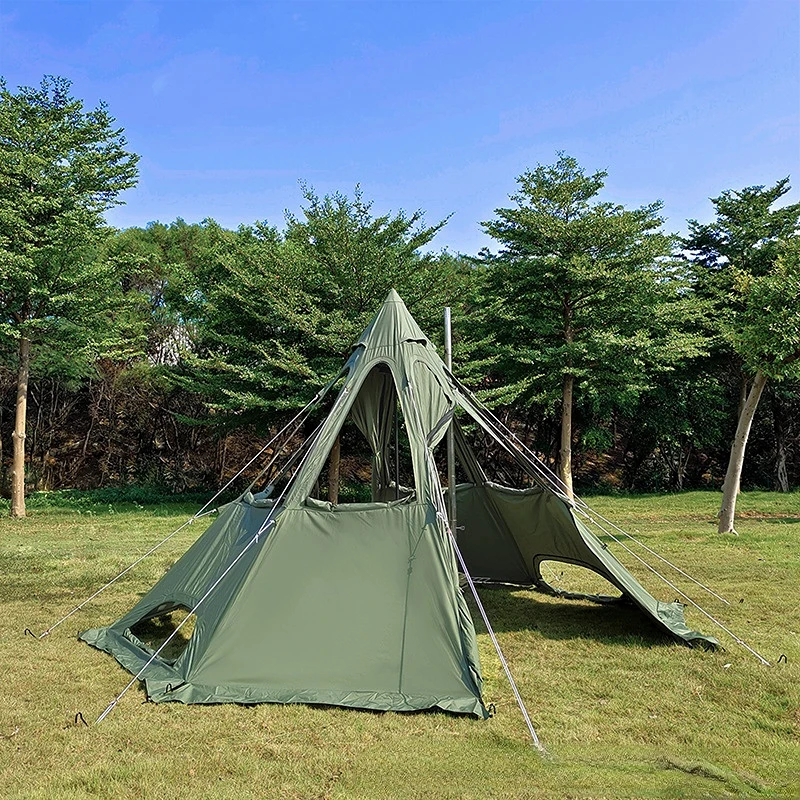 SmiloDon-Camping-Pyramid-Tent-4-5-People-Indian-Outdoors-Waterproof ...