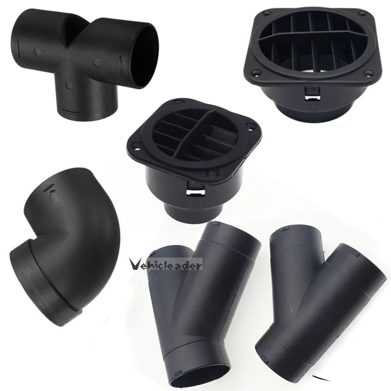 에어 벤트 덕트 T Y L 피스 엘보 파이프 배출구 배기 커넥터 Webasto 디젤 주차 히터용 조이너 42mm 90mm